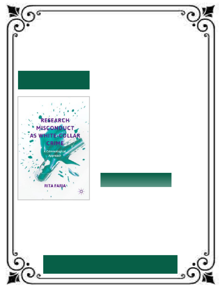 Research Misconduct As White-Collar Crime: A Criminological Approach ...