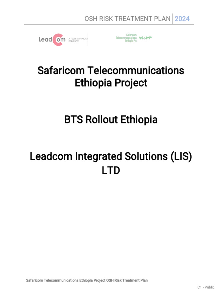 Leadcom STEP Supplier Risk Treatment Plan_Civil Works(1) | PDF