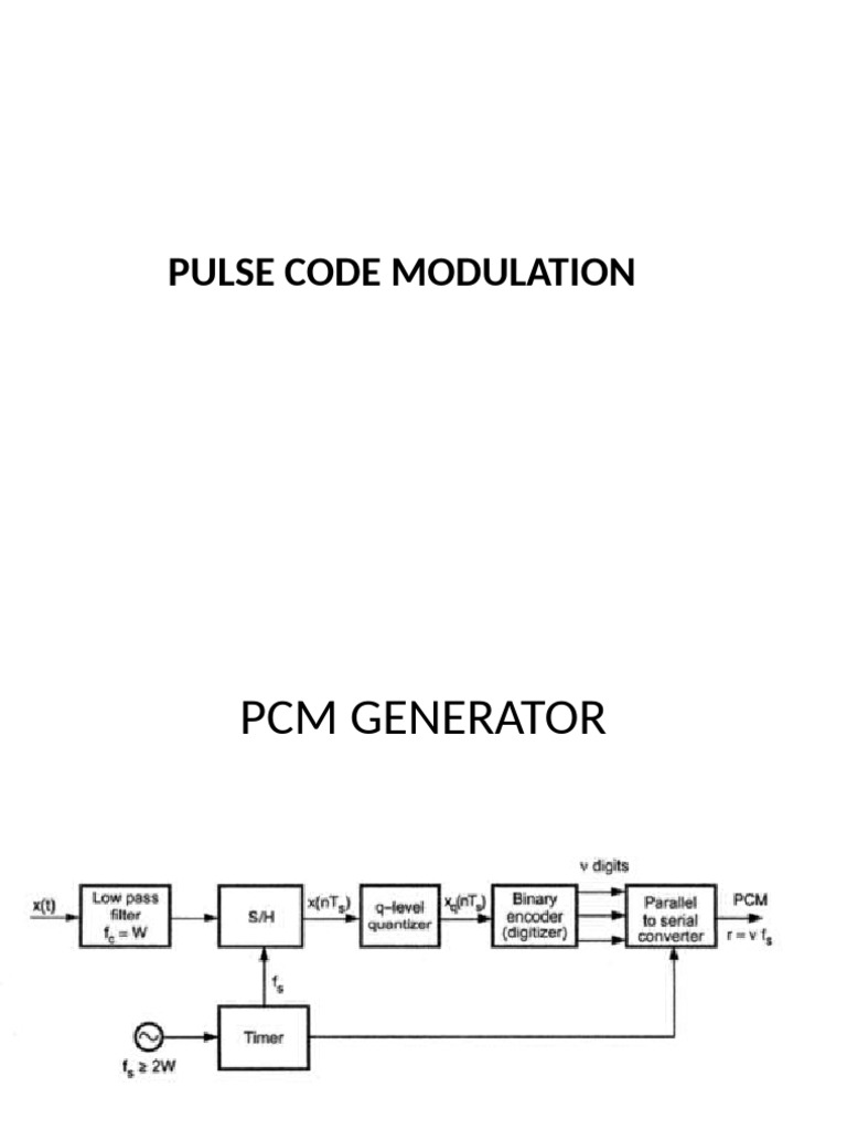 Pulse Code Modulation | PDF