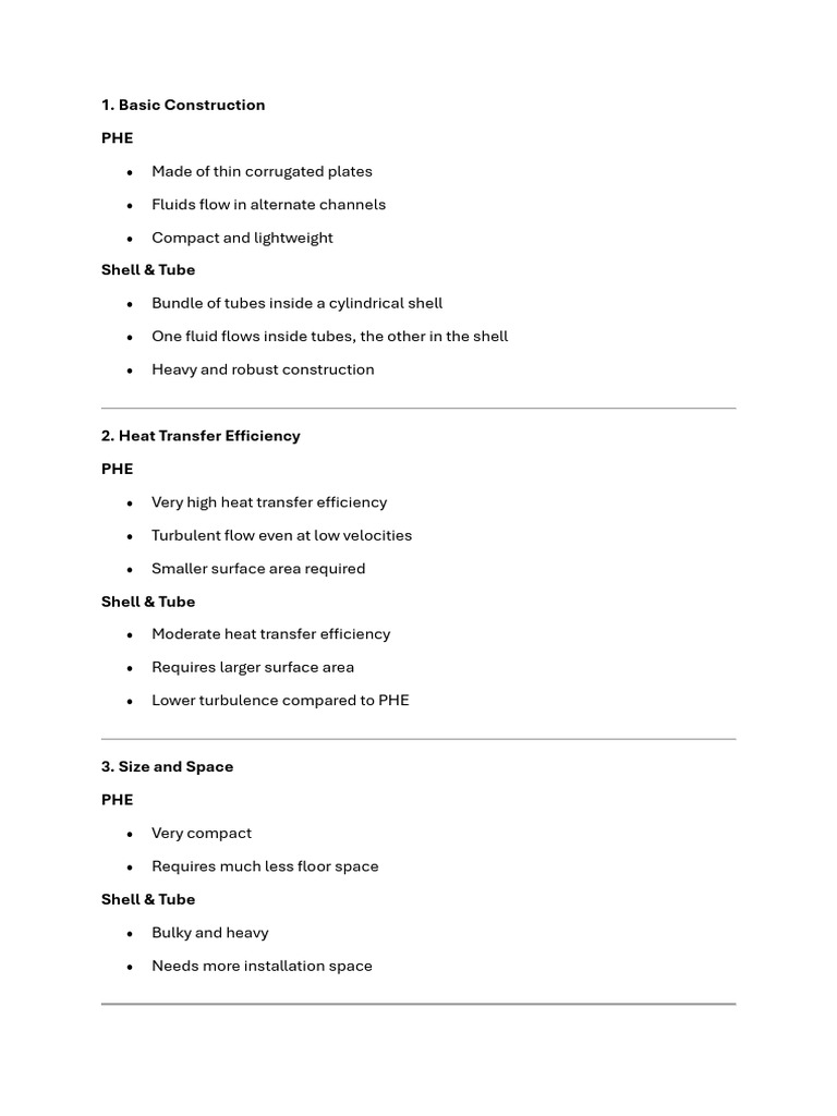 PHE vs Shell & Tube Heat Exchangers | PDF | Heat Transfer | Pressure