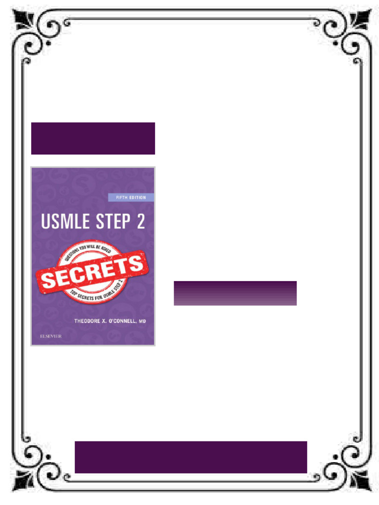 USMLE Step 2 Secrets 5th Edition Theodore O’Connell ebook all chapter ...