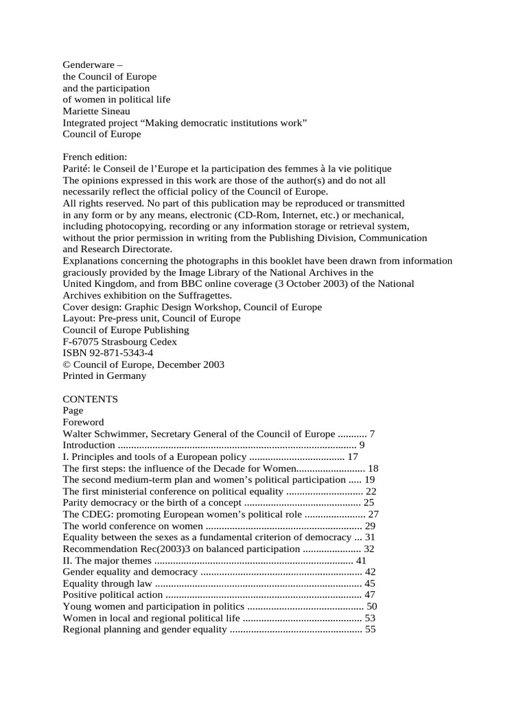 Gender Ware | PDF | Democracy | Political Ideologies