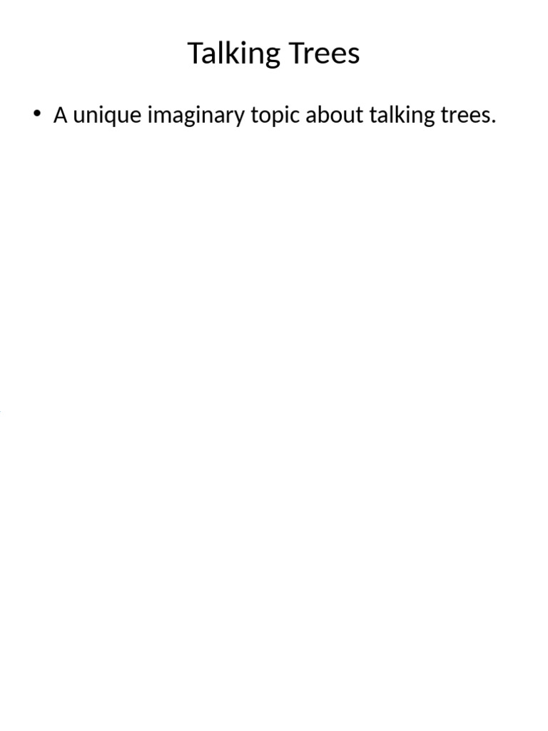 Talking Trees | PDF