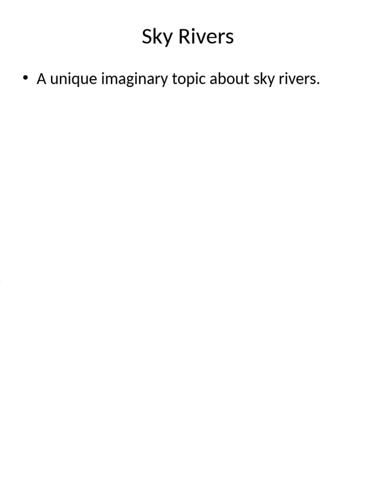 Sky Rivers | PDF