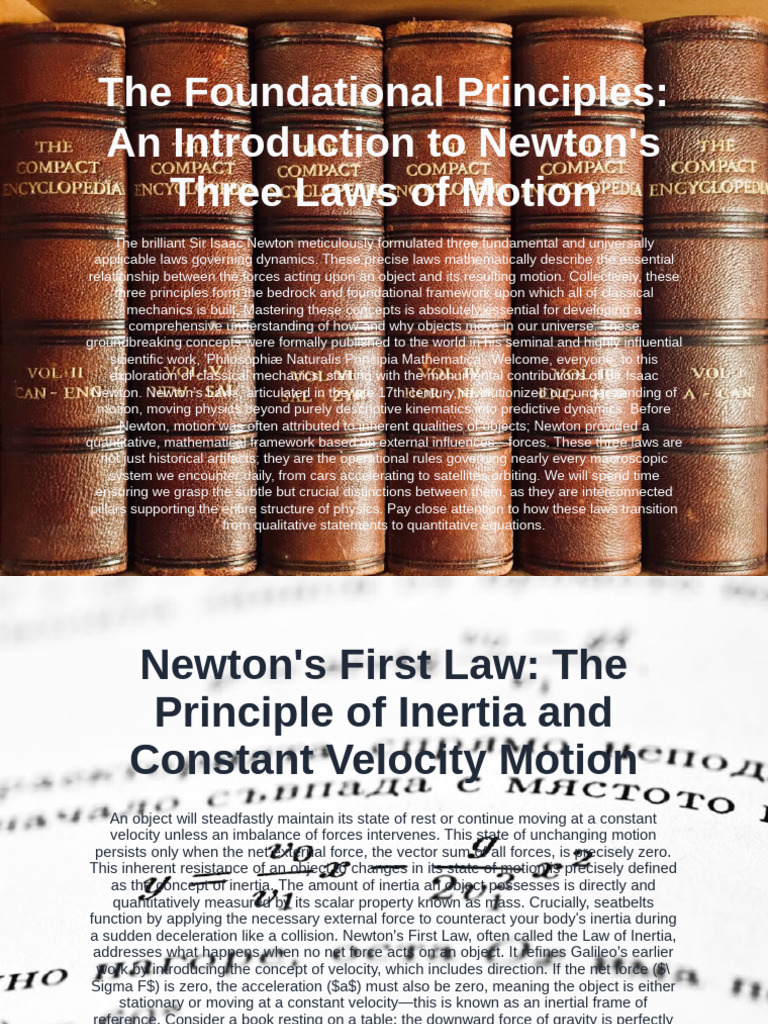 Newton's Three Laws of Motion Explained | PDF | Force | Acceleration