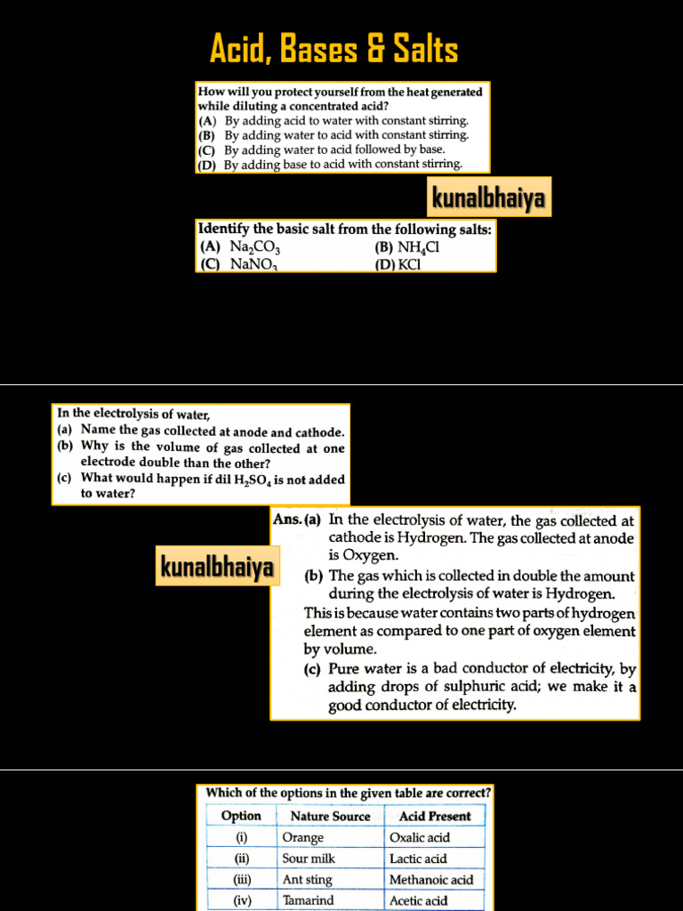 Acid Base and Salt | PDF