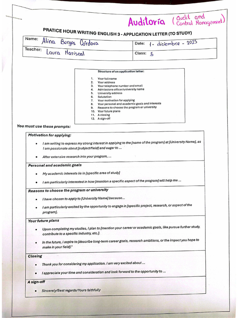 Application Letter Feedback for MBA | PDF