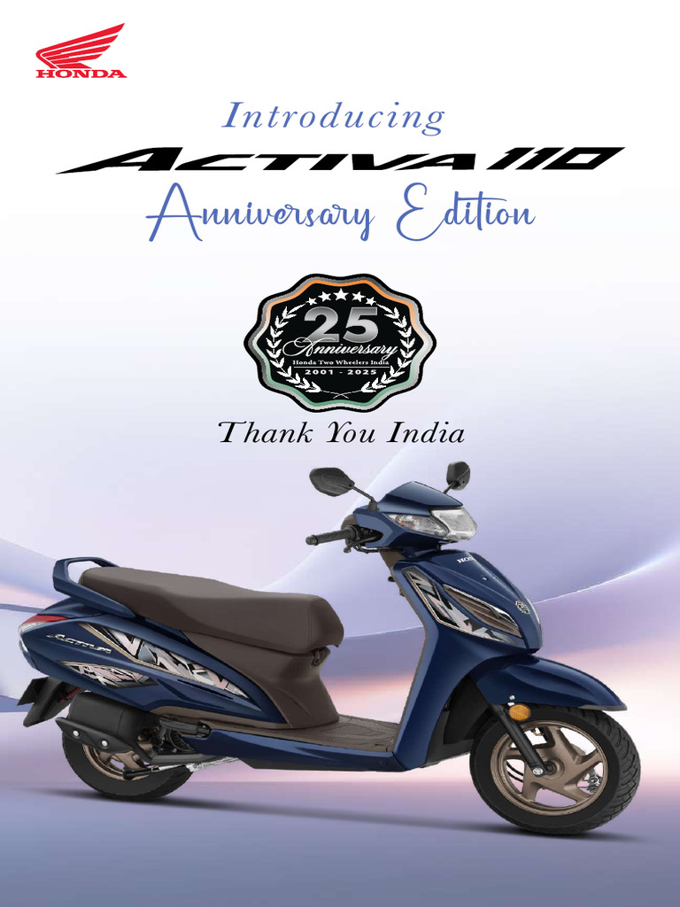 Honda Activa 110 25th Anniversary Edition | PDF | Fuel Economy In ...