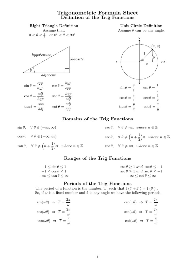 Trigonometric Functions and Identities | PDF | Coordinate System ...