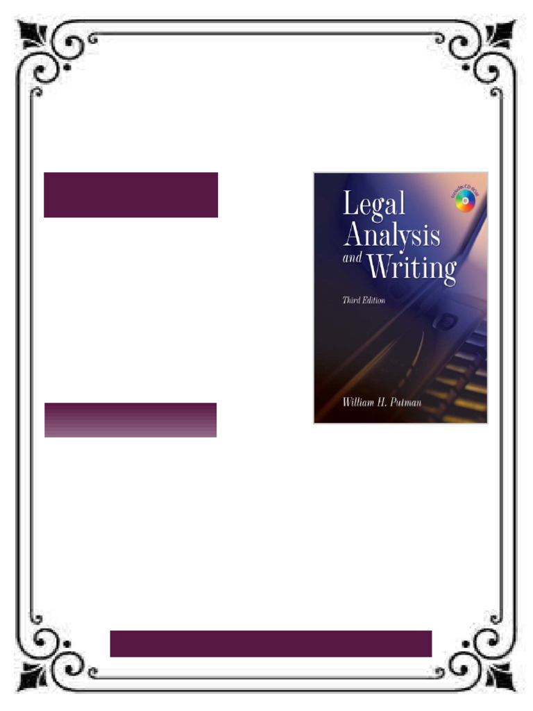 Legal Analysis and Writing for Paralegals 3rd Edition William H ...