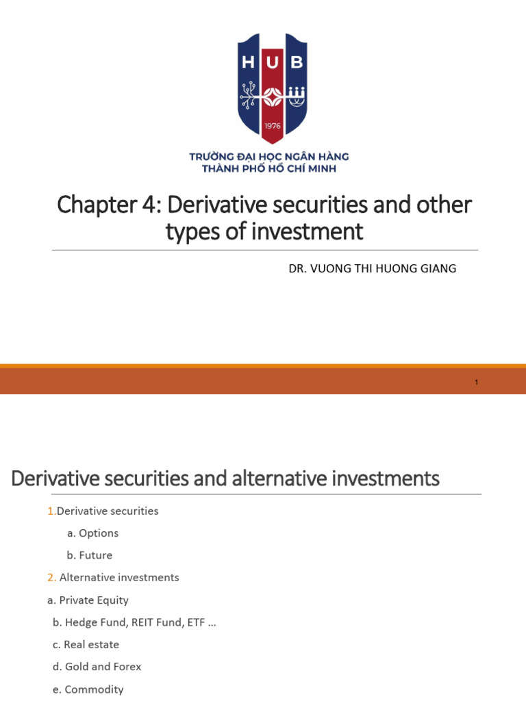 Derivative Securities and Investments Guide | PDF | Put Option | Option ...
