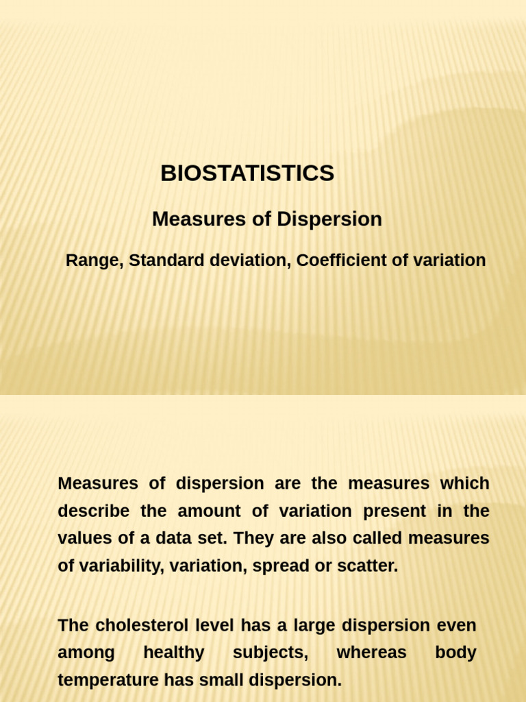 B6 - Measures of Dispersion | PDF | Standard Deviation | Coefficient Of ...