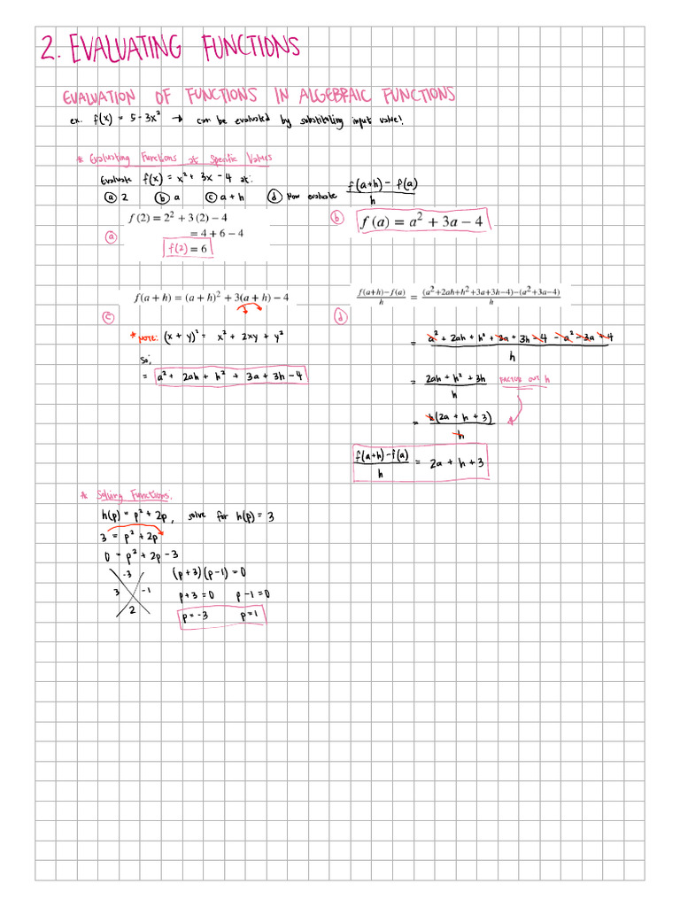 Evaluating Functions | PDF