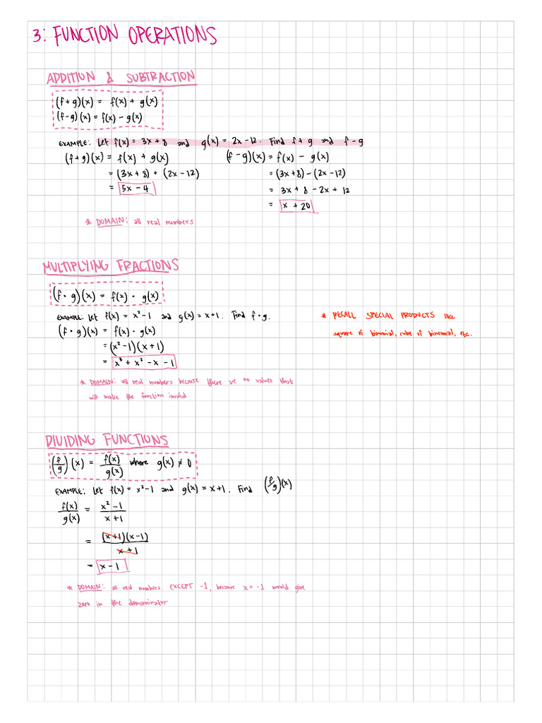 Function Operations XX2 | PDF