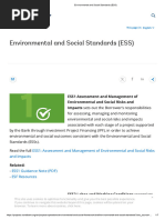 World Bank Environmental and Social Standards | PDF | Sustainability | Risk