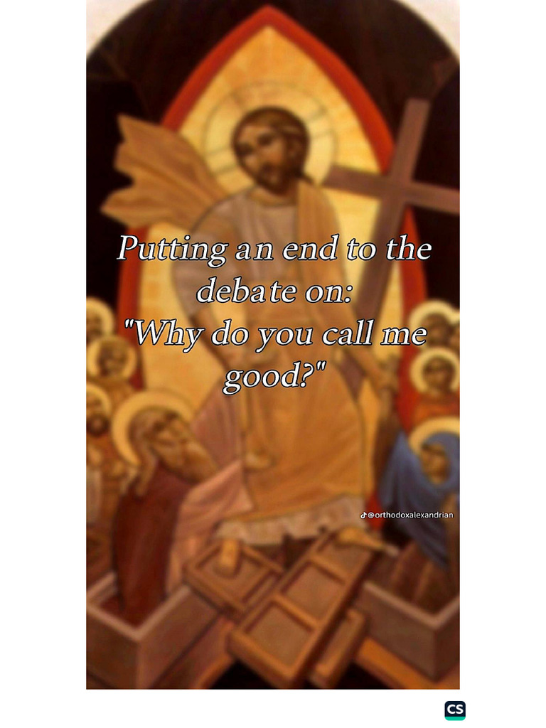 Why Do You Call Me Good | PDF