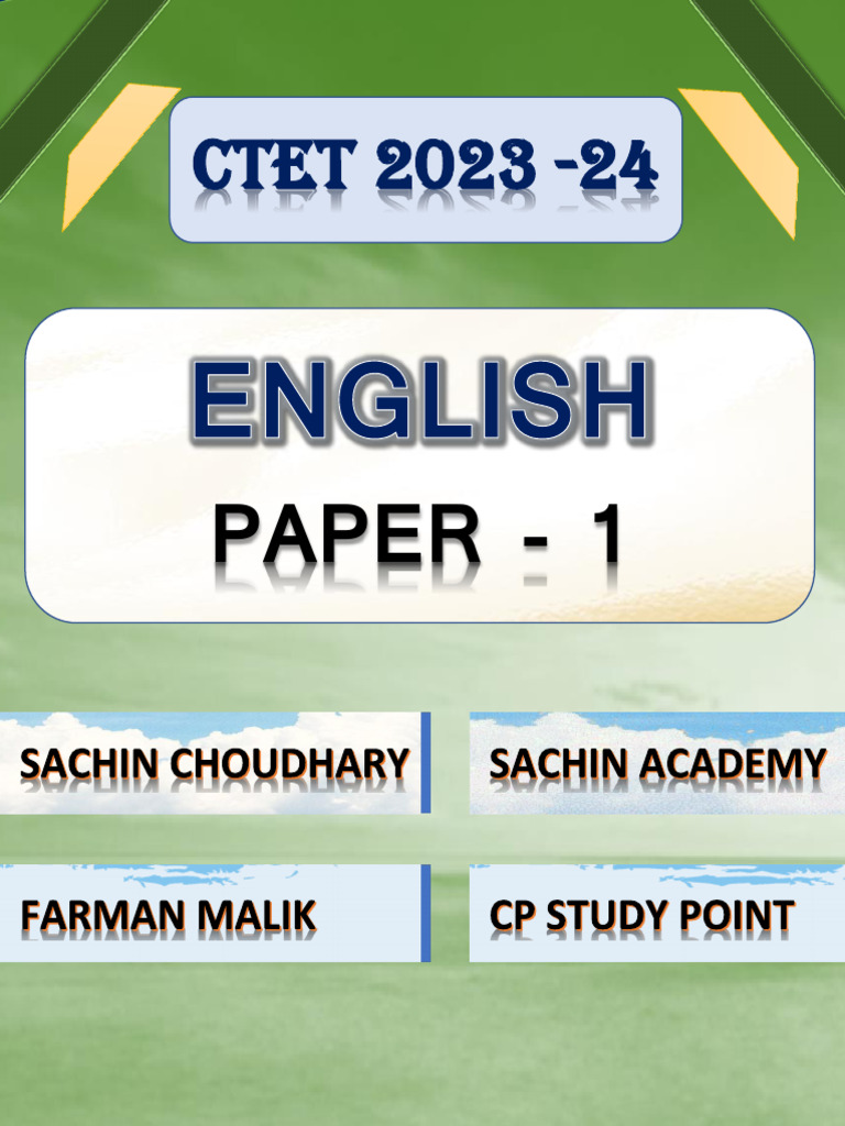 English Paper 1 | PDF | Educational Assessment | Learning