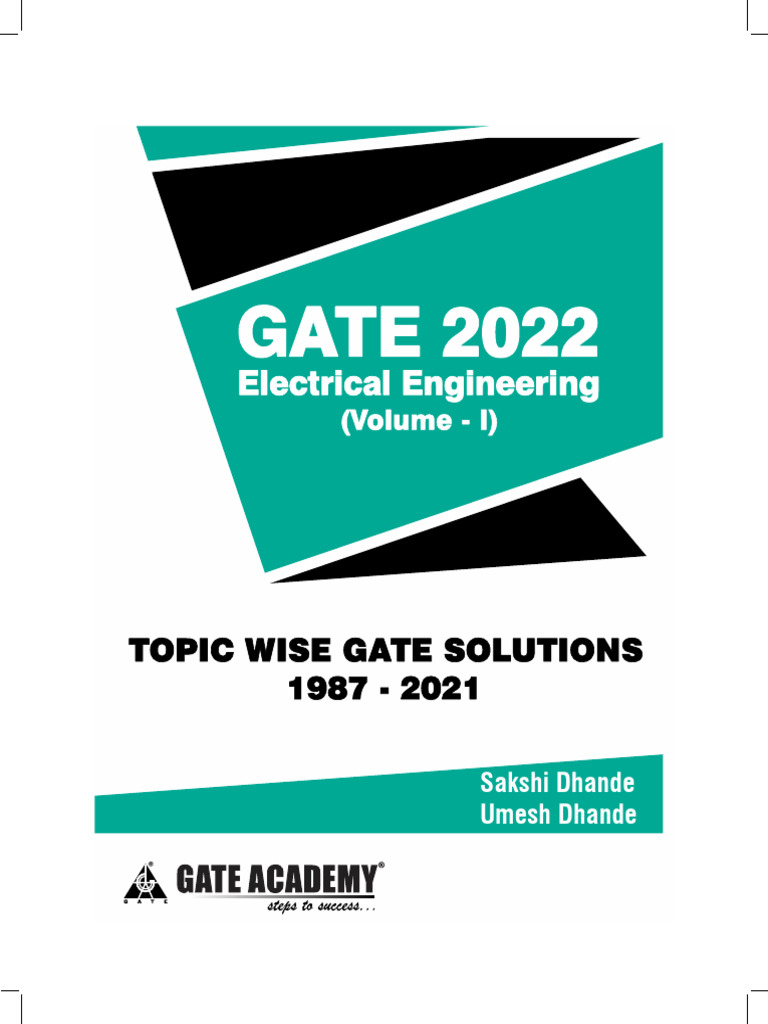Ee Vol 1 Gate - 2022 Gate Academy Sample | PDF | Electrical Network ...