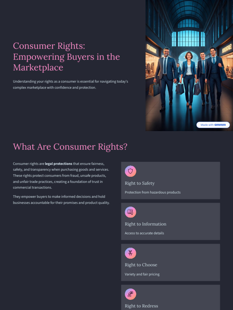 Consumer Rights Empowering Buyers in The Marketplace | PDF | Consumer ...