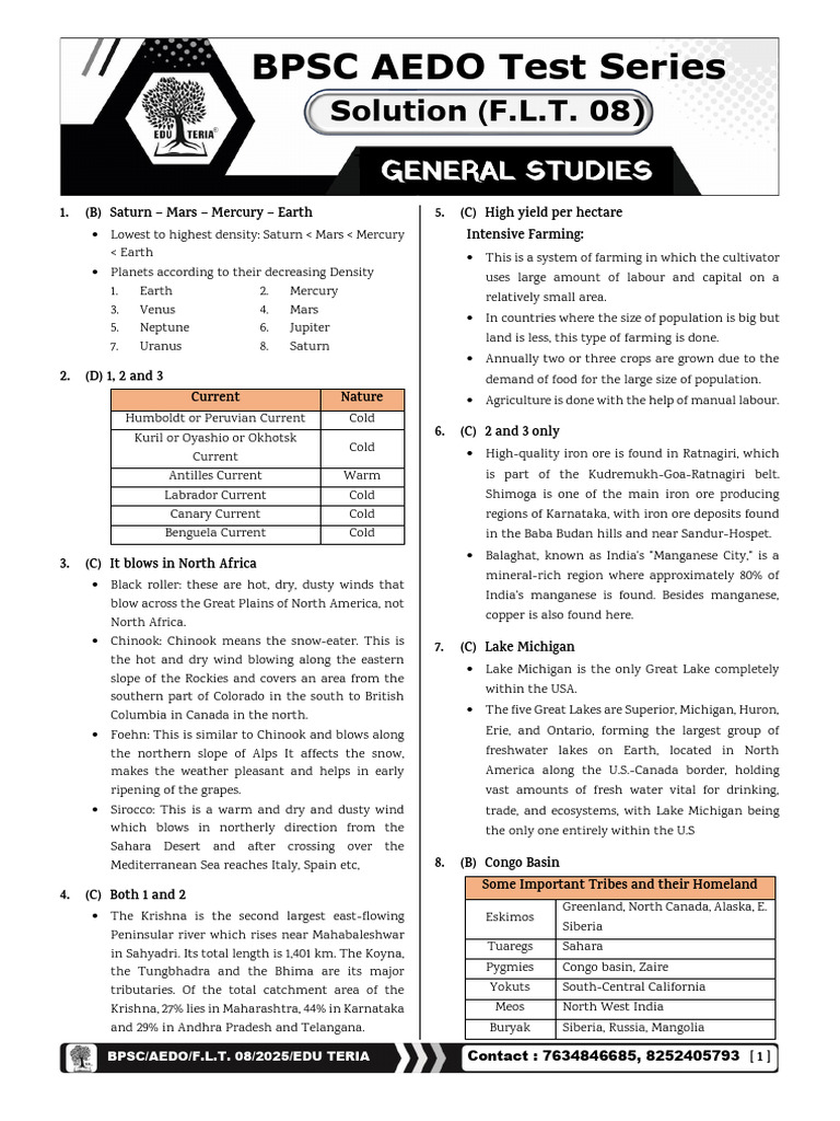Eduteria AEDO FLT-08 English Solution | PDF