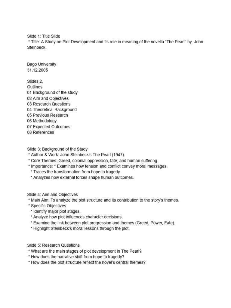 A Study On Plot Development and Its Role in Meaning of The Novella ...