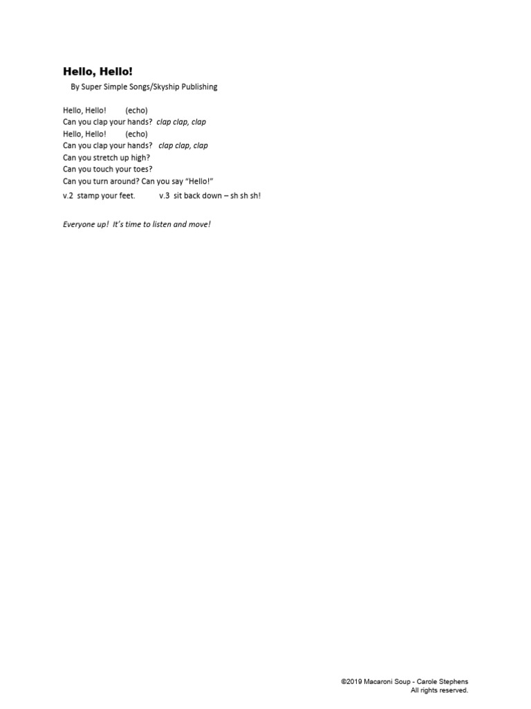 01 Hello Hello | PDF