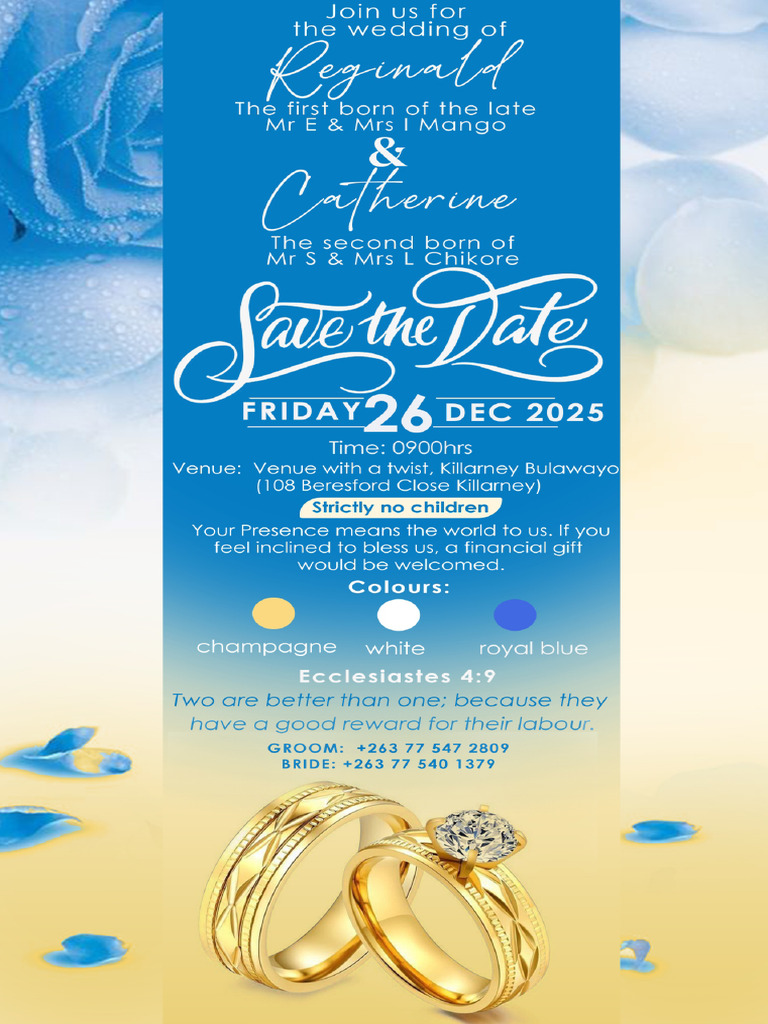 Reginald & Catherine Wedding Invitation | PDF
