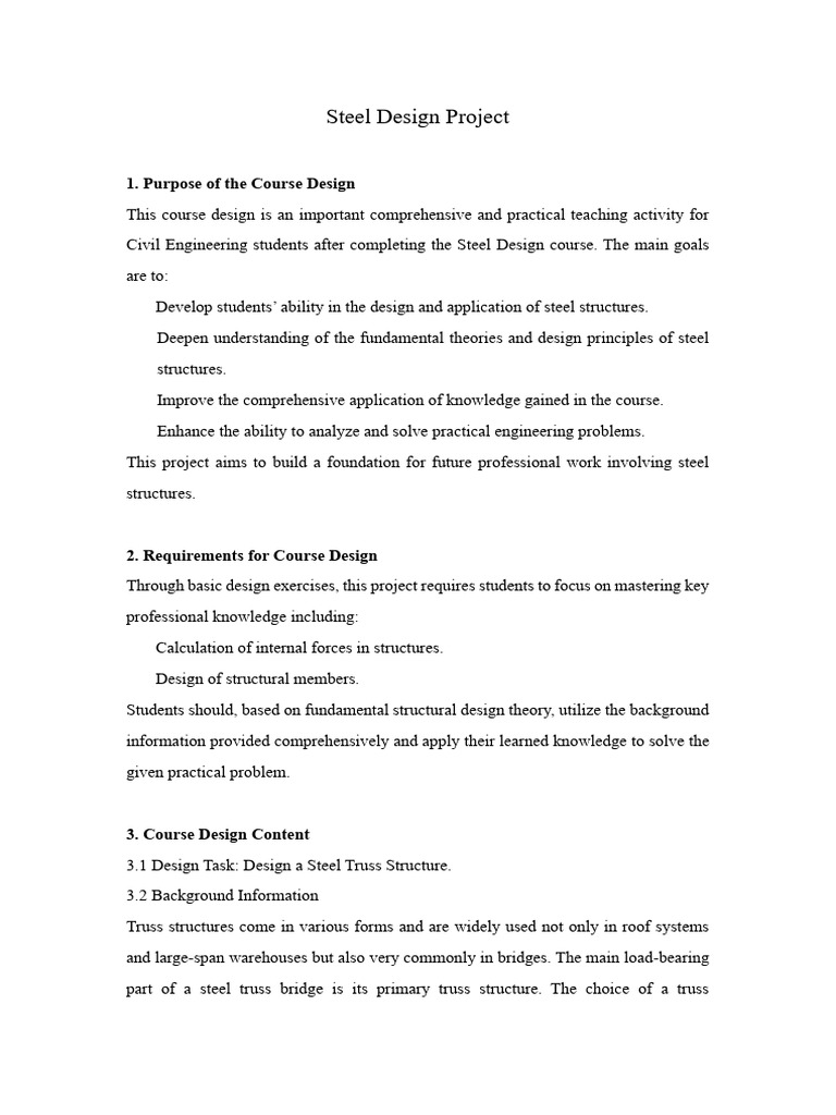 Steel Design Project | PDF
