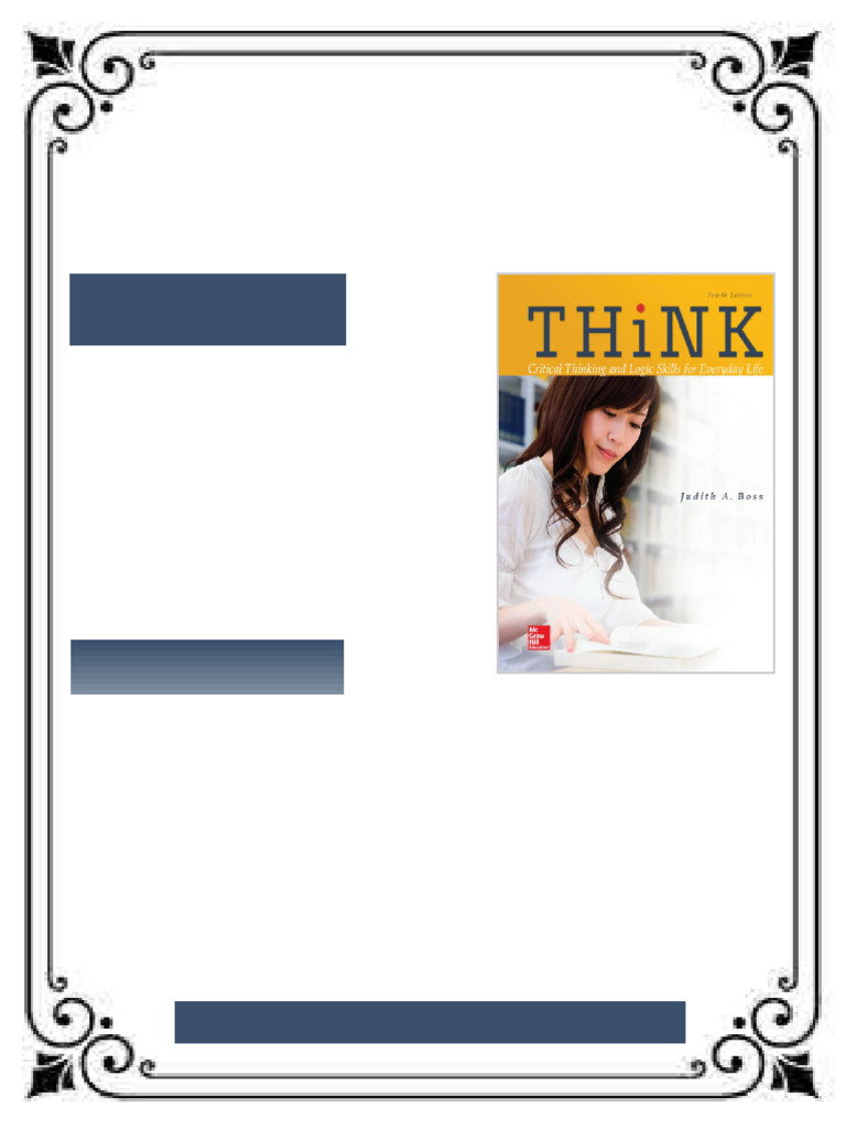 THiNK Critical Thinking And Logic Skills For Everyday Life 4th Edition ...