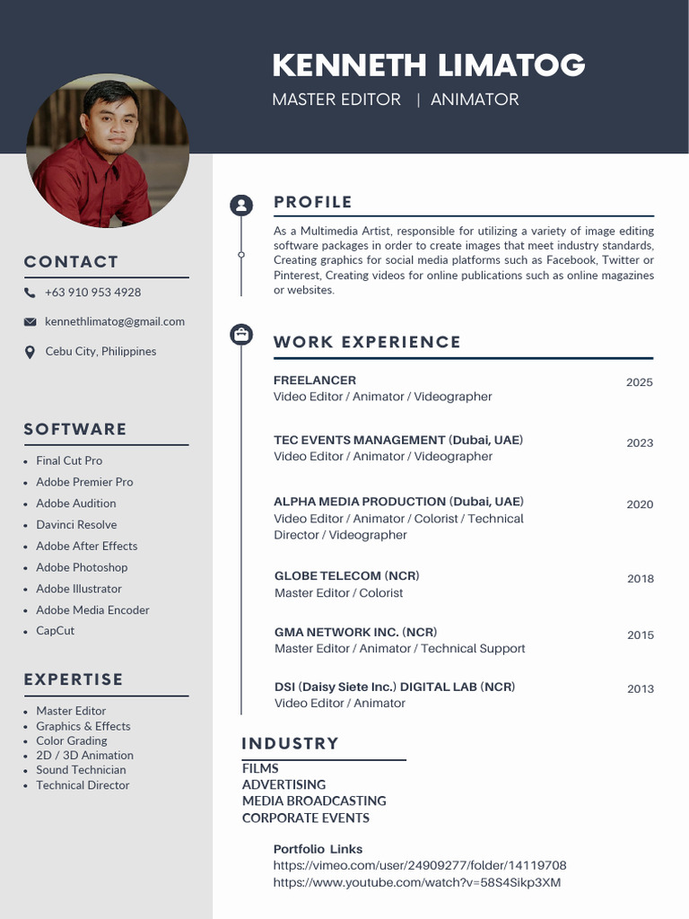 Multimedia Artist & Video Editor Profile | PDF