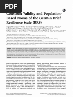Brief Resilience Scale Assessment | PDF