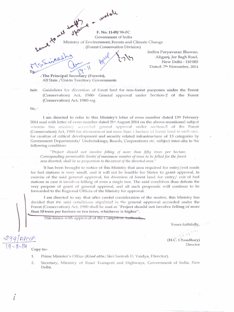 Guidelines For Diversion of Forest Land For Non-Forest Purposes Under ...