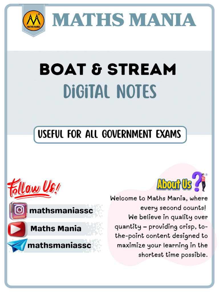 Boat and Stram Maths Mania | PDF