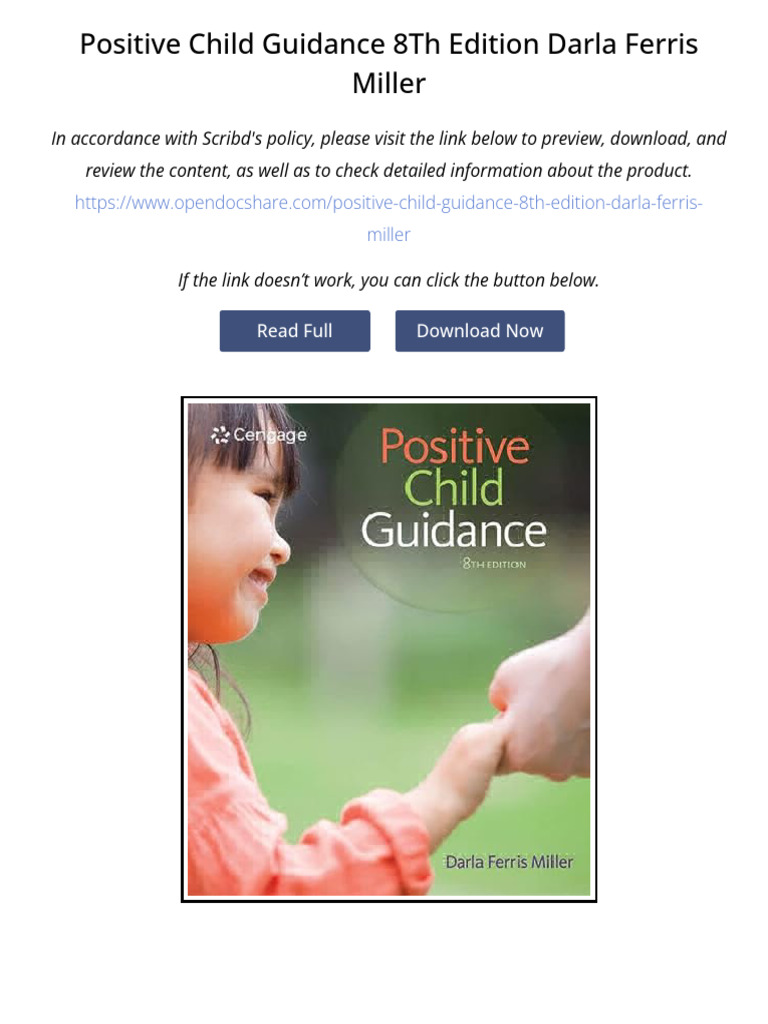 Positive Child Guidance 8th Edition Darla Ferris Miller full | PDF ...
