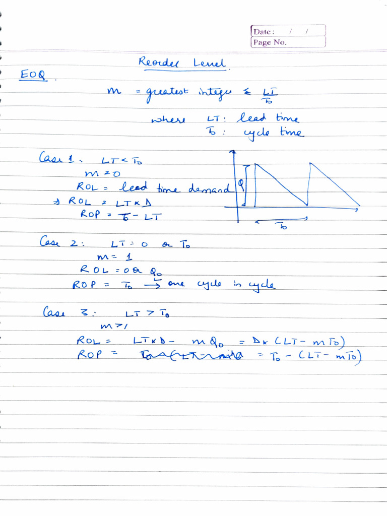 Reorder Level | PDF