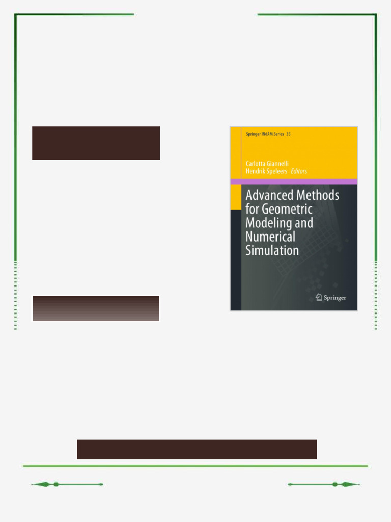 Advanced Methods for Geometric Modeling and Numerical Simulation ...