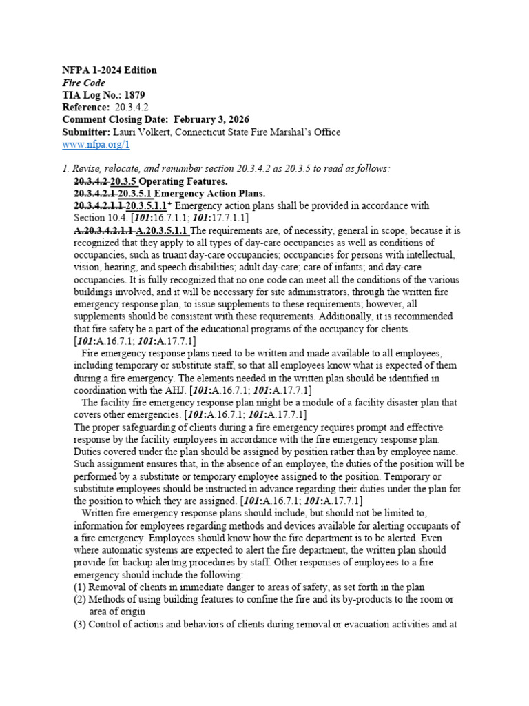 NFPA 1-2024 Fire Code Updates | PDF | Door | Emergency Management