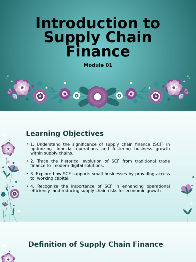 Module 01 Basic SCF | PDF | Supply Chain | Retail