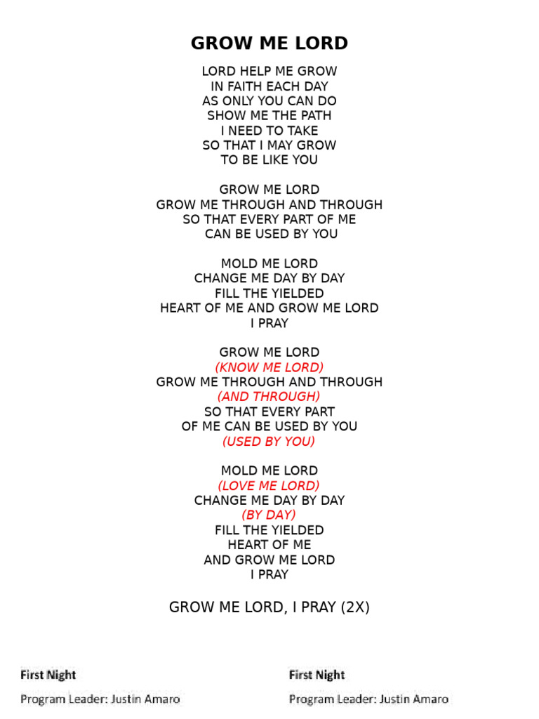 Prayer for Spiritual Growth | PDF