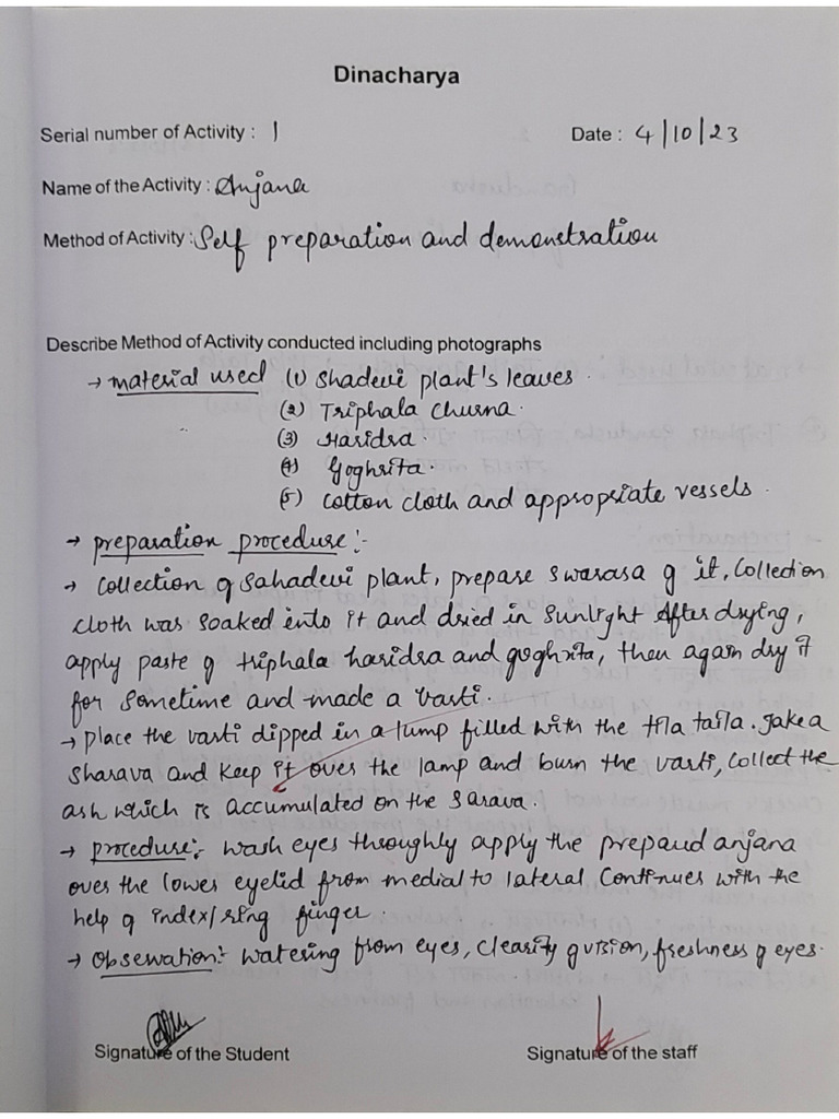 Swastha Practical | PDF