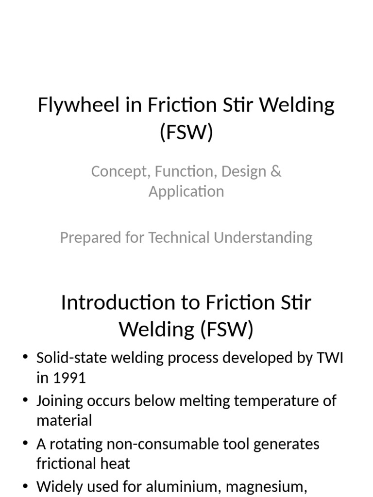 Flywheel in Friction Stir Welding Detailed | PDF | Torque | Mechanical ...