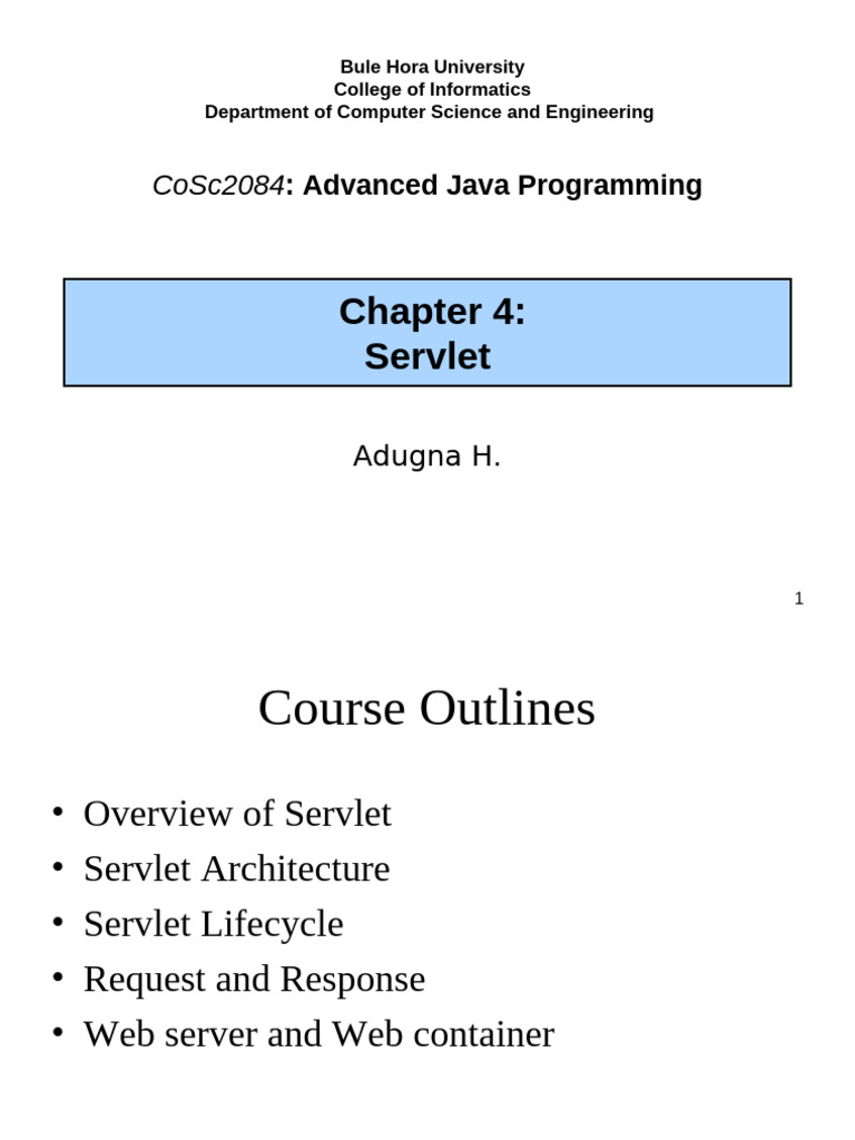 Adva Java Chapter 4 (Cse)(1) | PDF | Web Server | Internet & Web