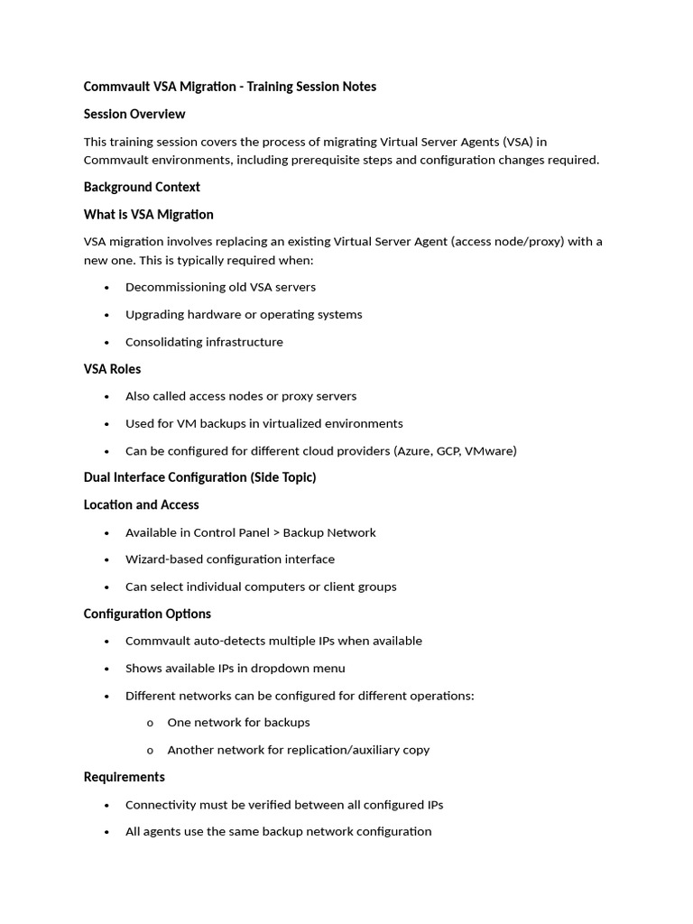 Commvault VSA Migration Training Guide | PDF | Virtualization | Virtual ...
