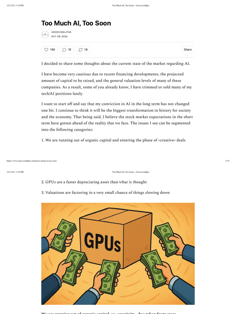 Too Much AI, Too Soon - UncoverAlpha | PDF | Graphics Processing Unit
