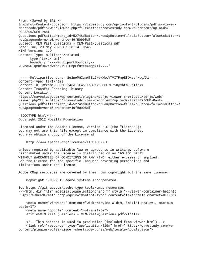 CEM Past Questions - CEM-Past-Questions | PDF | Software | Computer ...