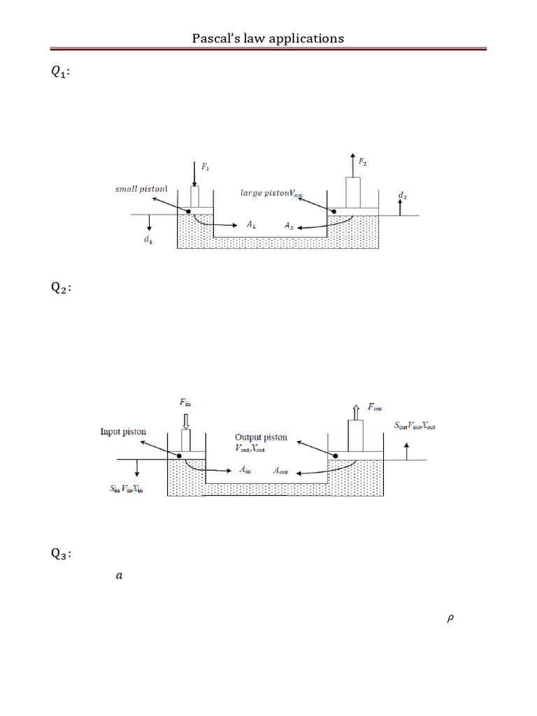 Pascal's Law Applications-Solved Sheet | PDF