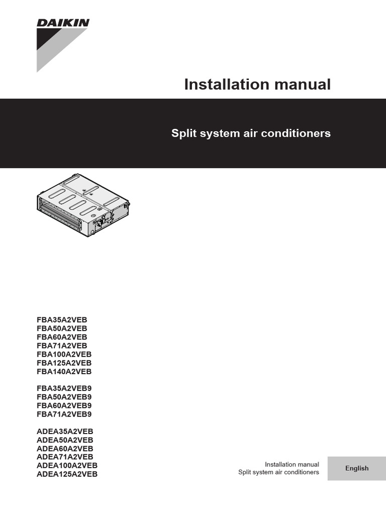 FBA-A, FBA-A9, ADEA-A 4PEN456962-1E 2019 08 Installation Manual English ...