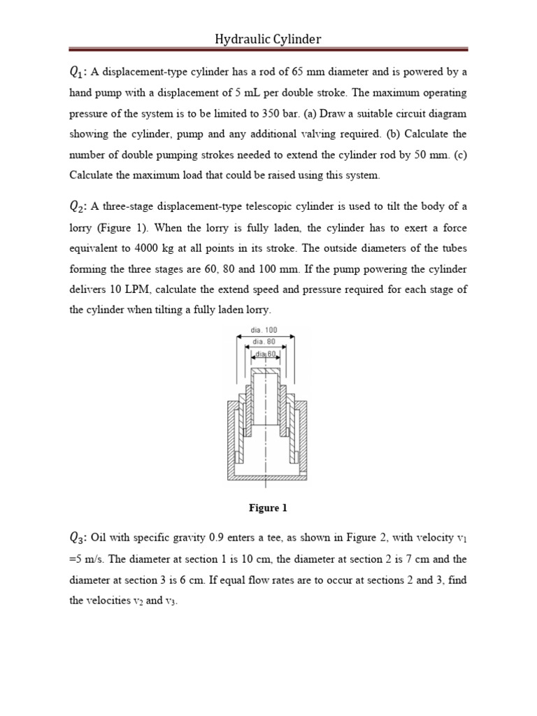 Hydraulic Cylinder Calculations and Design | PDF | Pump | Piston