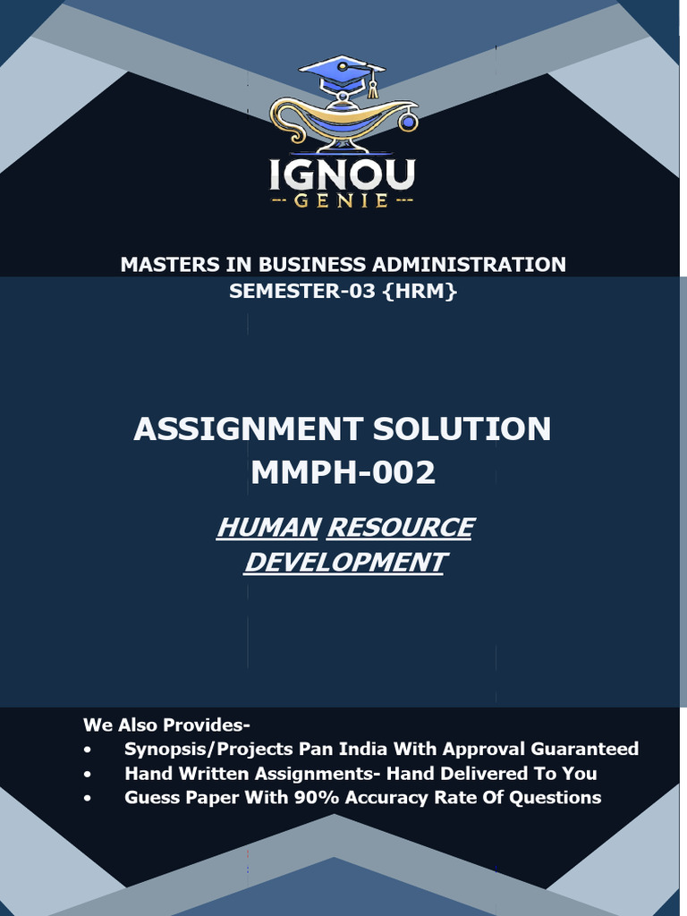 IGNOU MBA HRD Assignment Solutions | PDF | Performance Appraisal ...