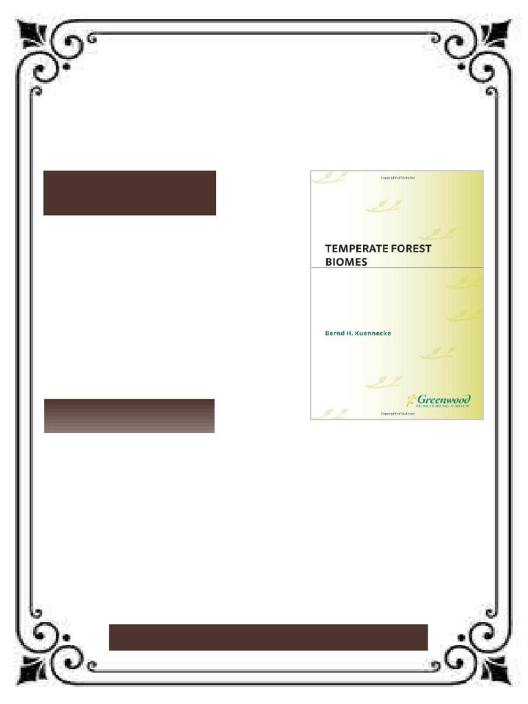 Temperate Forest Biomes Greenwood Guides To Biomes of The World Bernd H ...